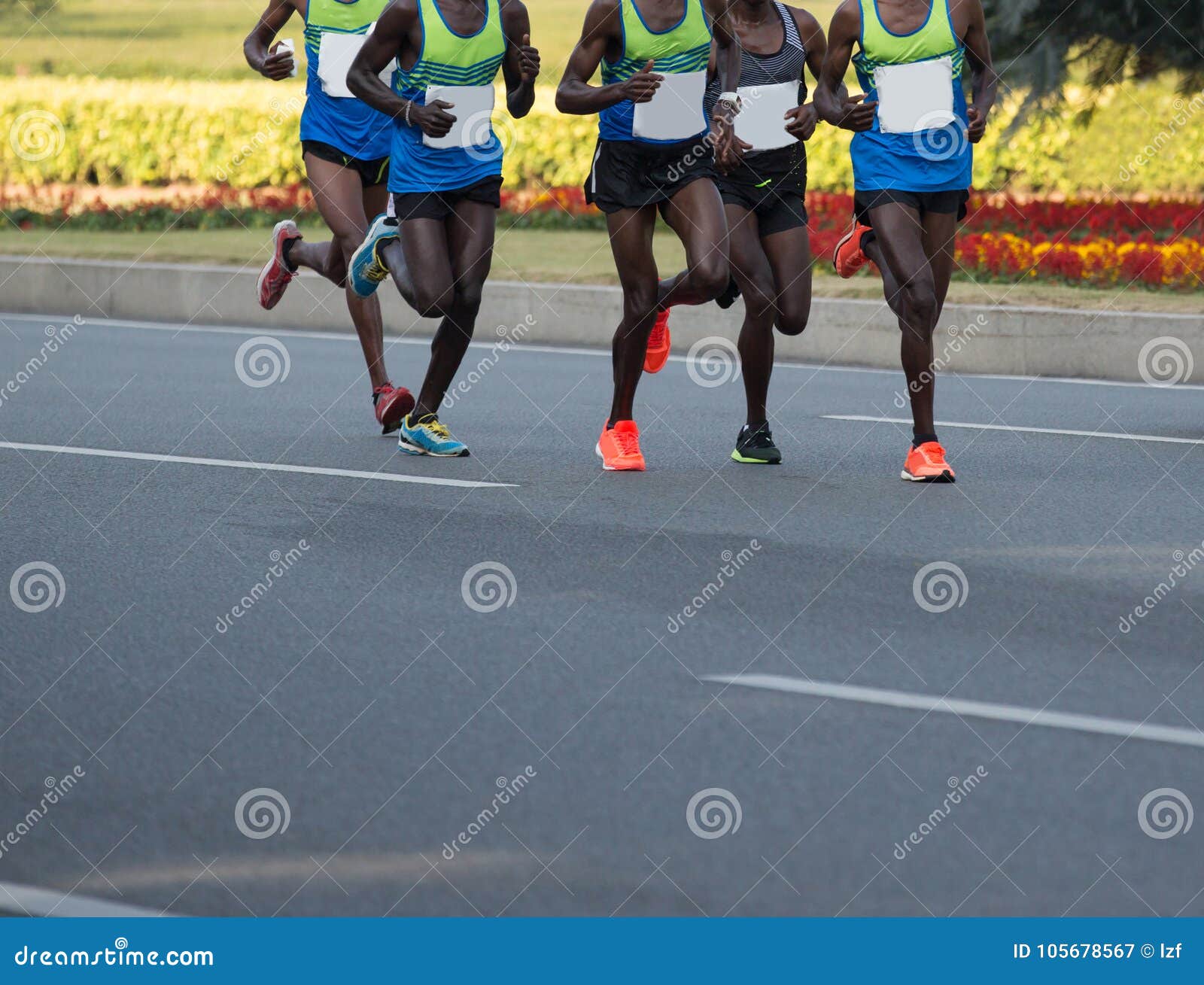 Marathon Runners Running on City Road Stock Image - Image of china ...