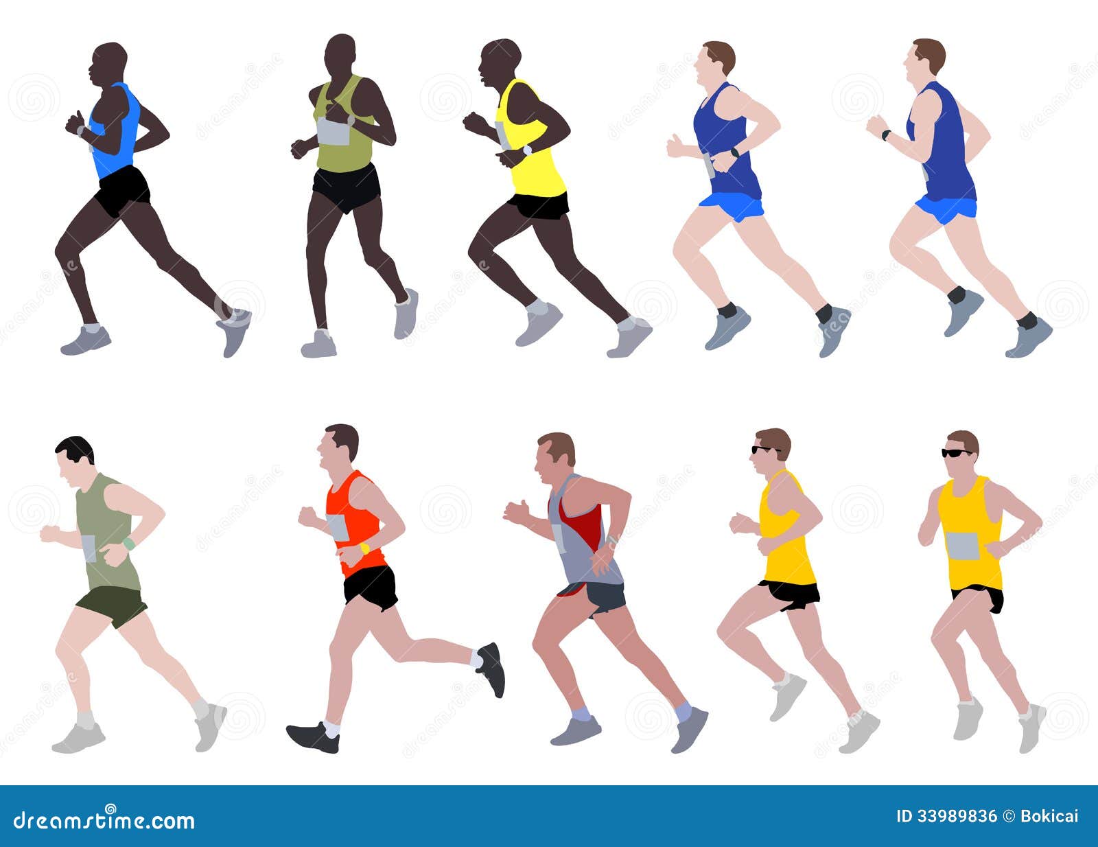 Marathon Runners Royalty Free Stock Image - Image: 33989836
