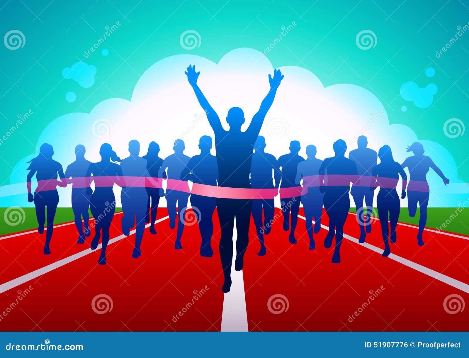 Marathon Runners stock vector. Illustration of running - 51907776