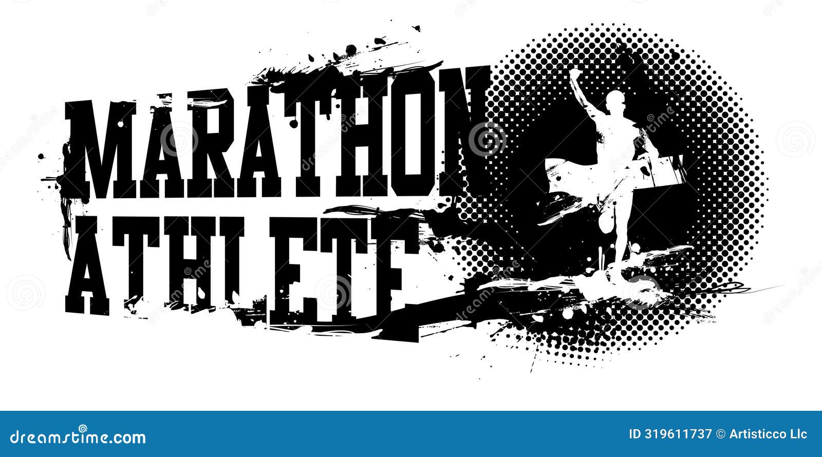 Marathon Running Banner Vector Illustration Stock Illustration ...