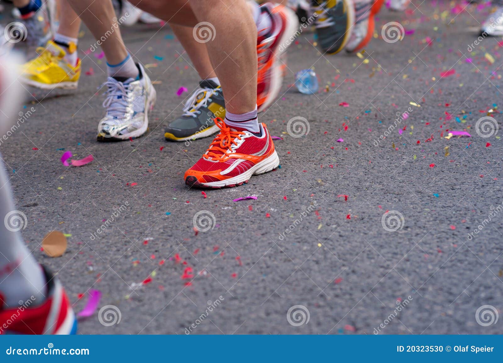 Marathon start stock photo. Image of runners, feet, running - 20323530