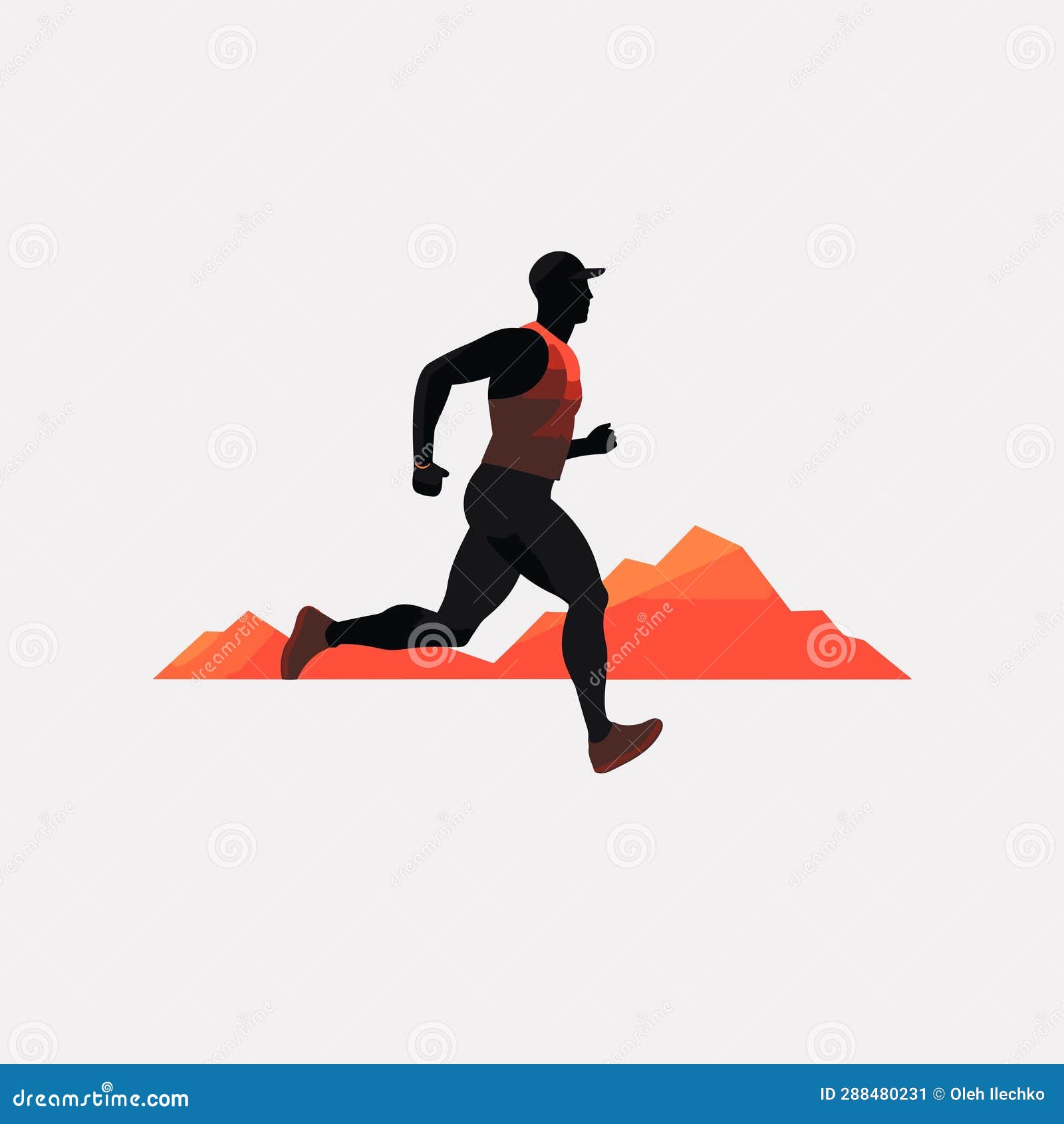 Marathon Vector Flat Minimalistic Isolated Illustration Stock Vector ...