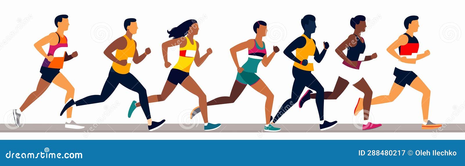 Marathon Vector Flat Minimalistic Isolated Illustration Stock Vector ...