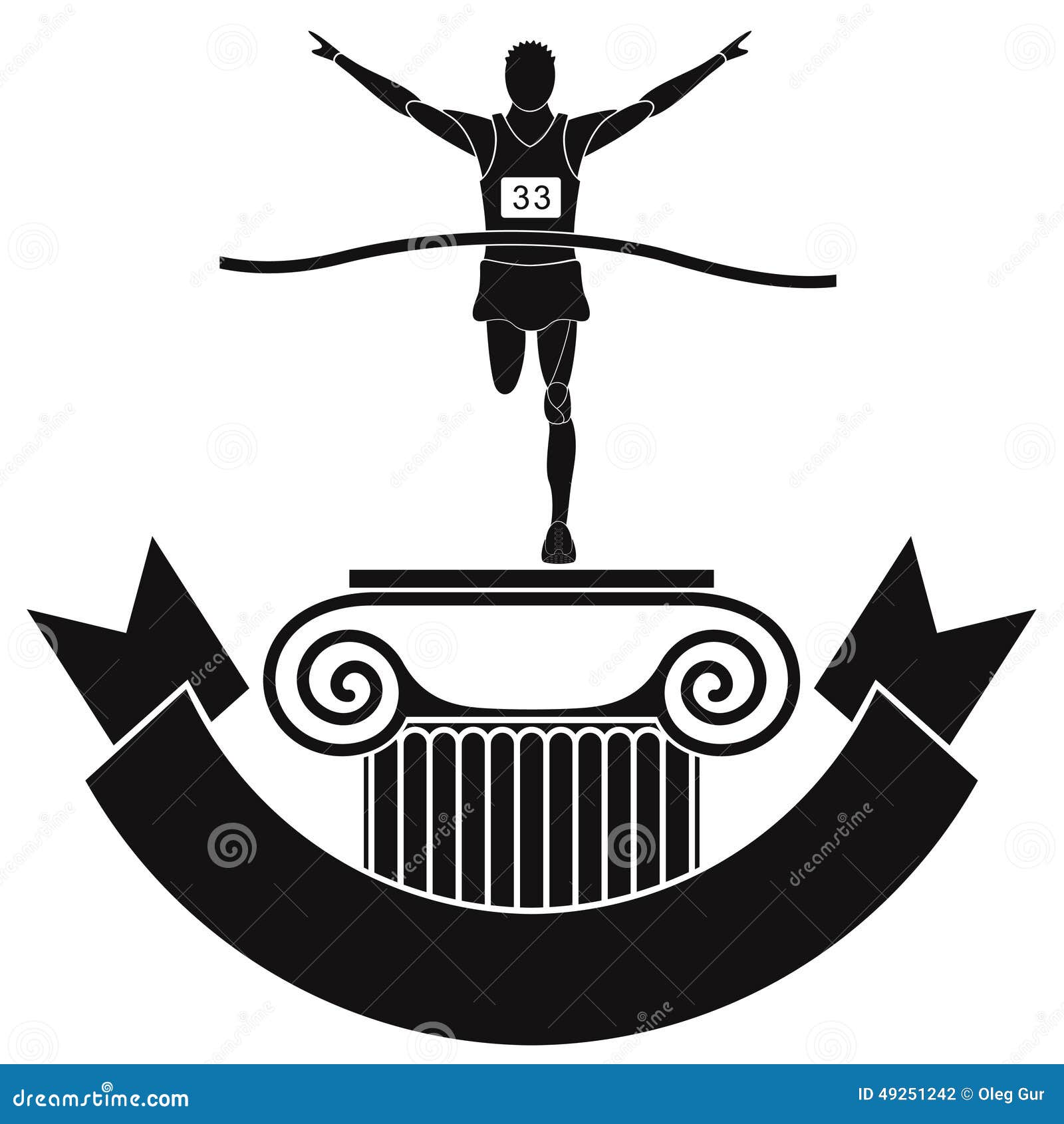 Marathon stock vector. Illustration of sportsman, marathon - 49251242