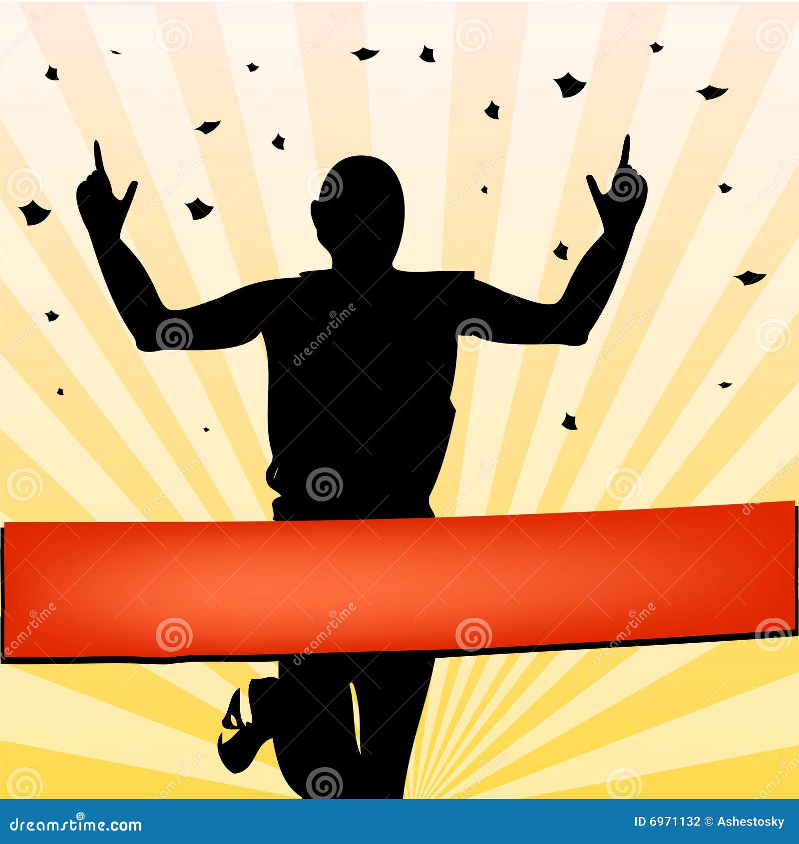 The MARATHON WINNER stock vector. Illustration of success - 6971132