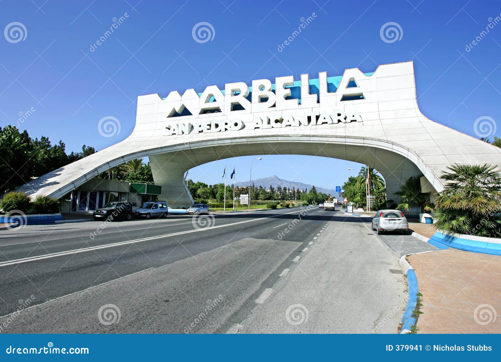 Marbella Arch in San Pedro in Spain Stock Image - Image of bridge ...