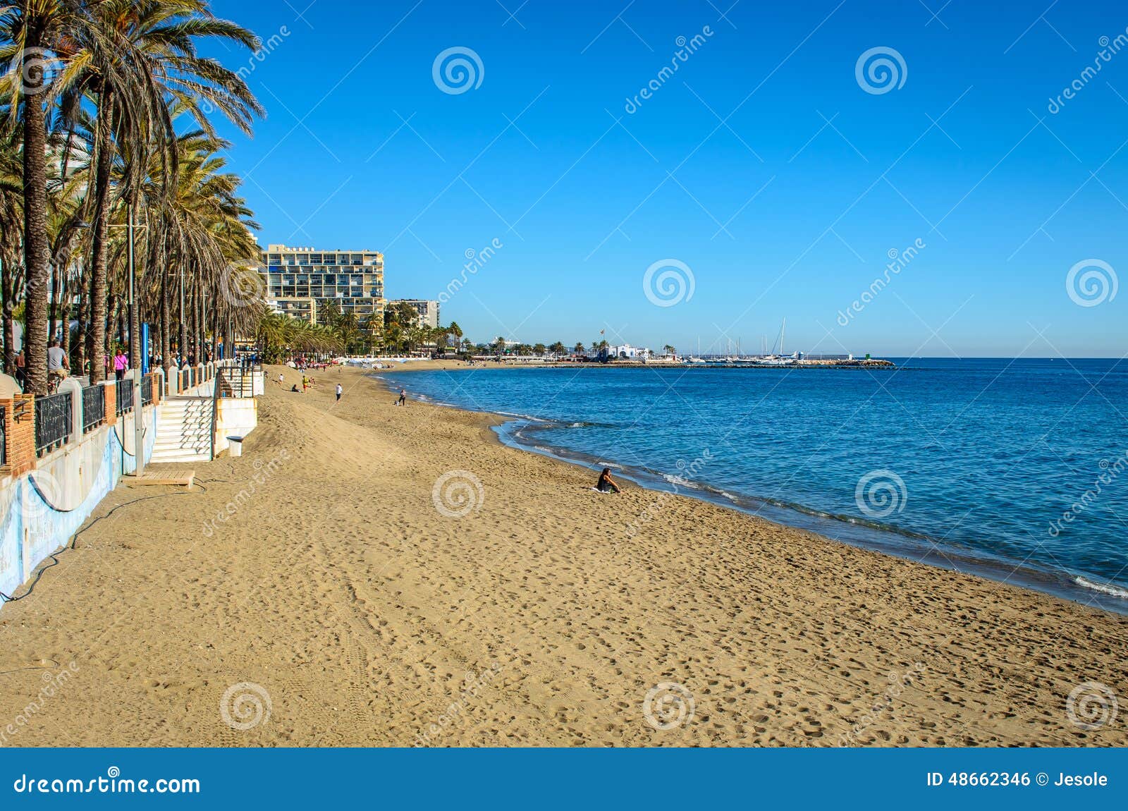 Marbella Beach and Port in January 2015 Editorial Photo - Image of ...