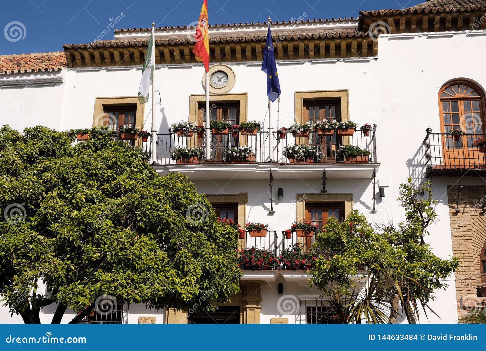 Marbella Spain Old Town City Hall Front View Stock Photo - Image of ...