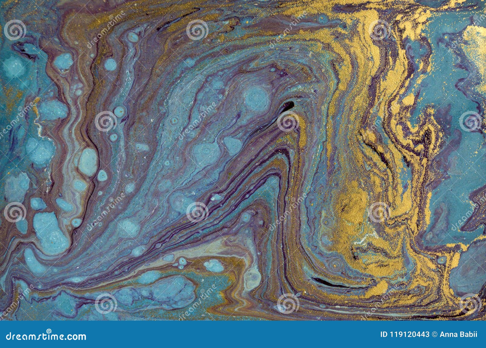 Marble Abstract Blue Texture. Gold Pattern. Stock Image - Image of ...