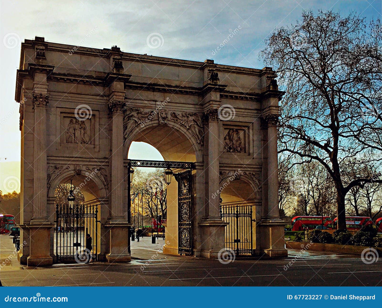 The Marble Arch stock image. Image of marble, city, arch - 67723227