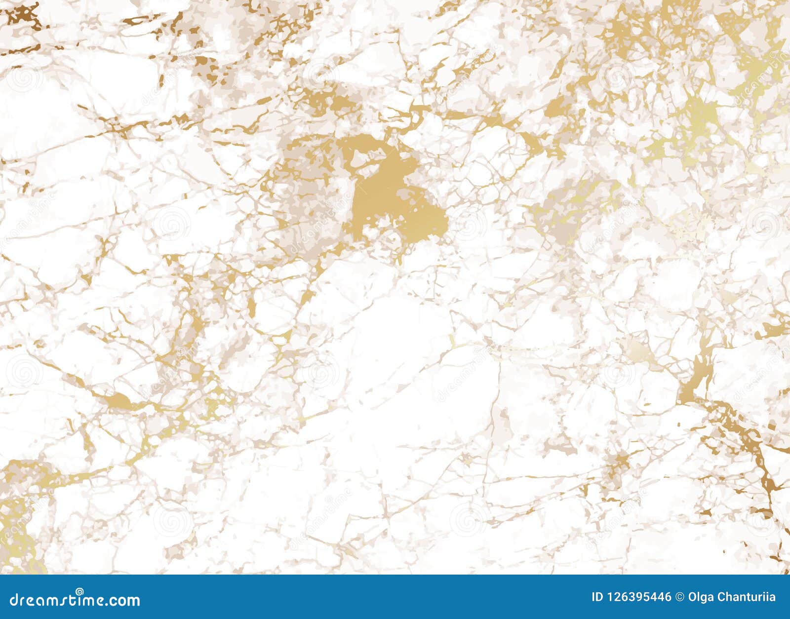 White Marble Background With Golden Texture. Vector Illustration ...
