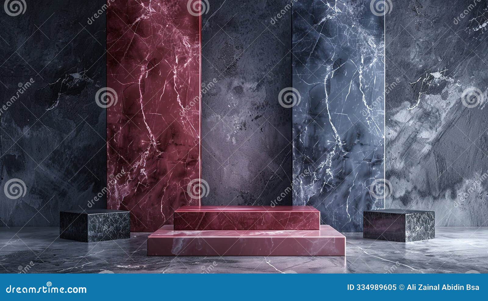 Marble Background with Red and Blue Marble Columns Stock Illustration ...