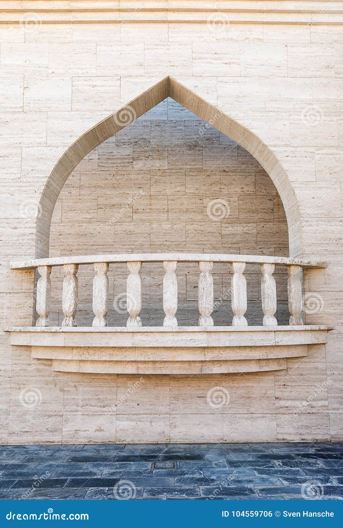 Marble balcony in doha stock photo. Image of mosque - 104559706