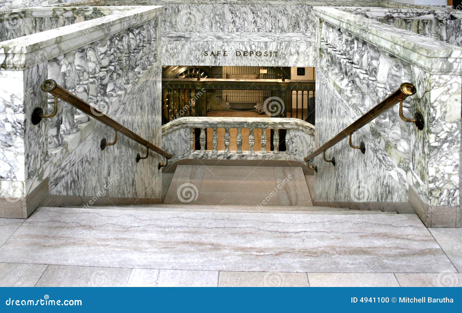Marble Bank Stairs To Vault Stock Photo - Image of staircase, finance ...