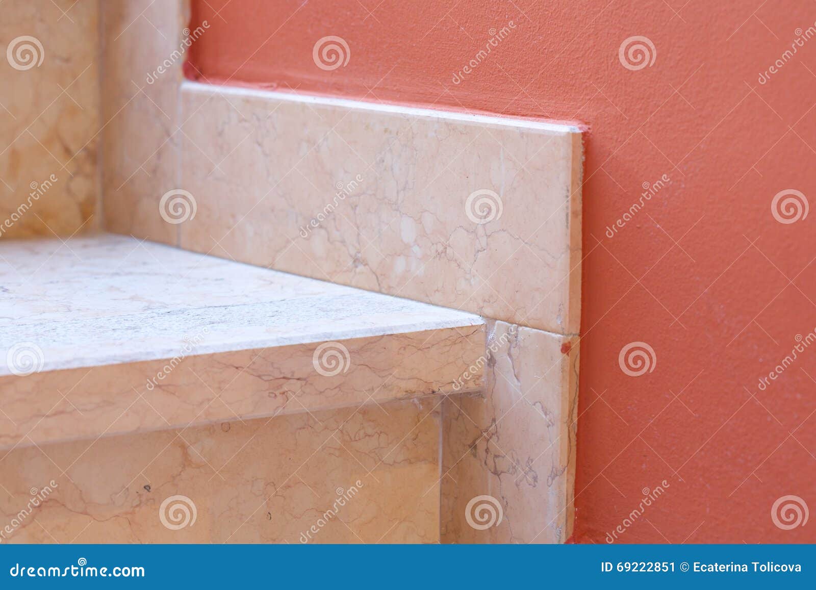 Marble Baseboard at Marble Stairs. Closeup Stock Image - Image of ...