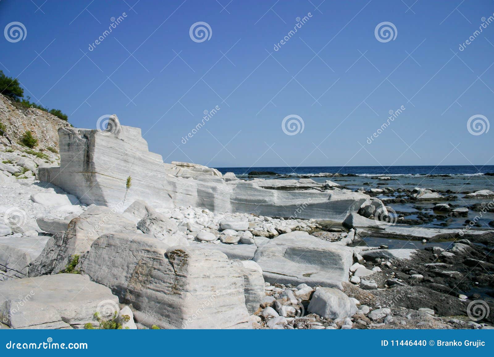 Marble beach stock photo. Image of travel, beach, thassos - 11446440