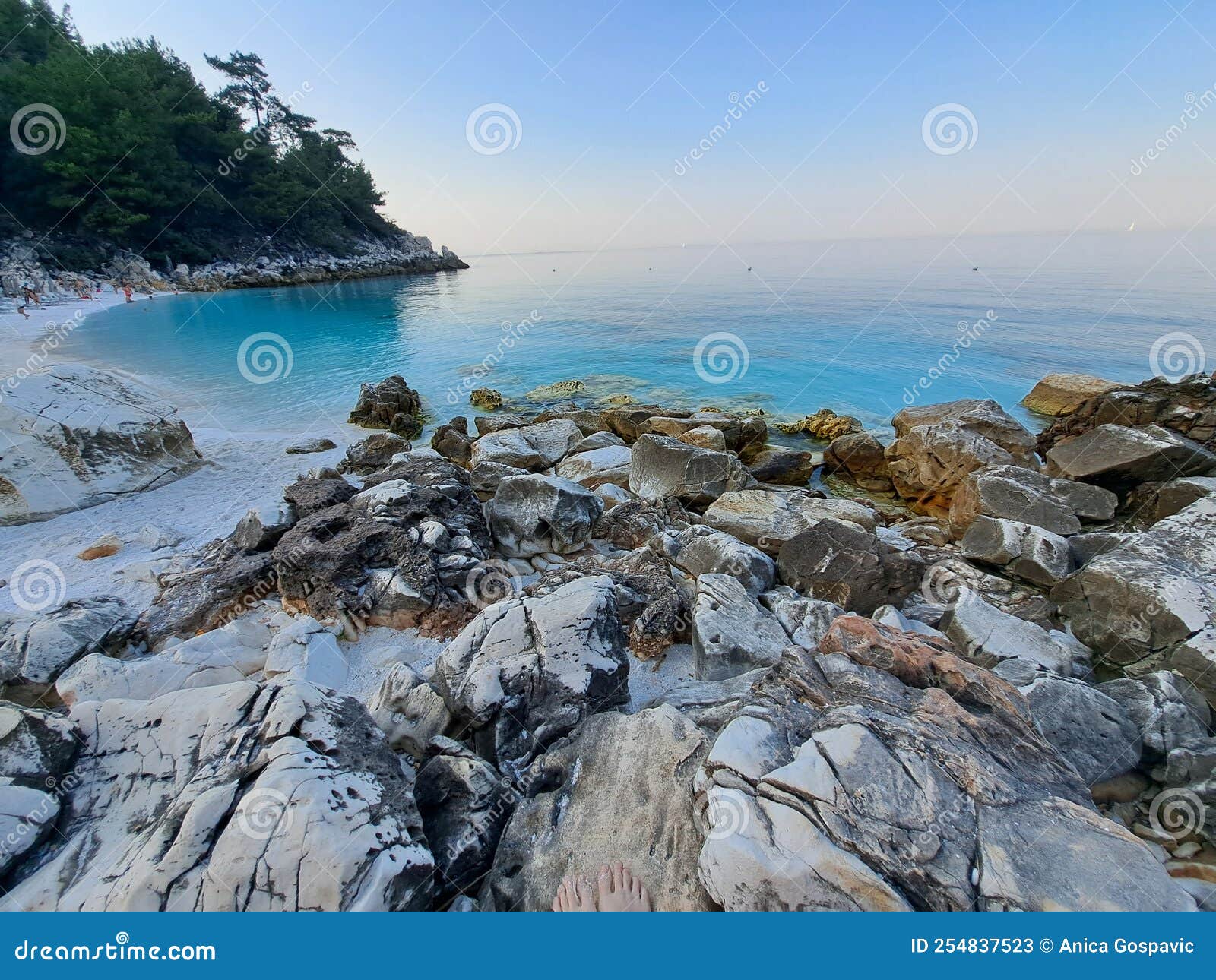 Marble beach sky and sea stock image. Image of coast - 254837523