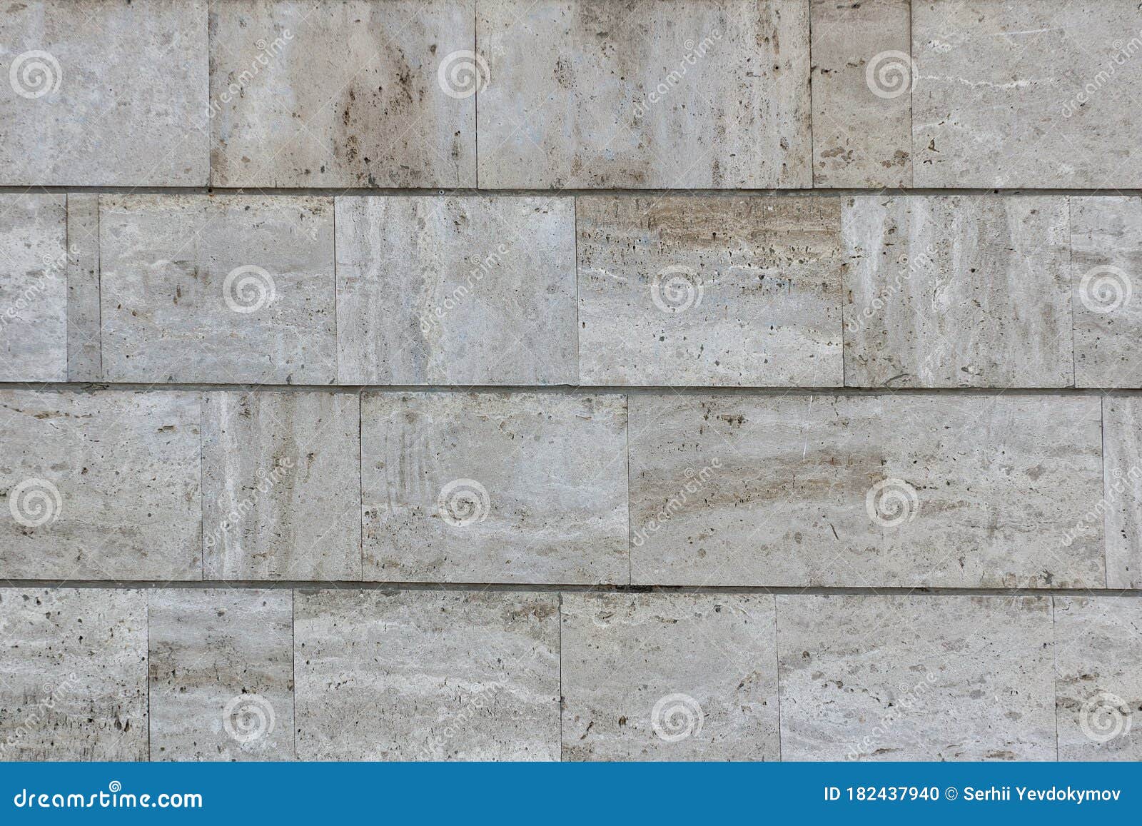 Marble Beige Tile Wall Covering. Building Facade Stock Photo - Image of ...