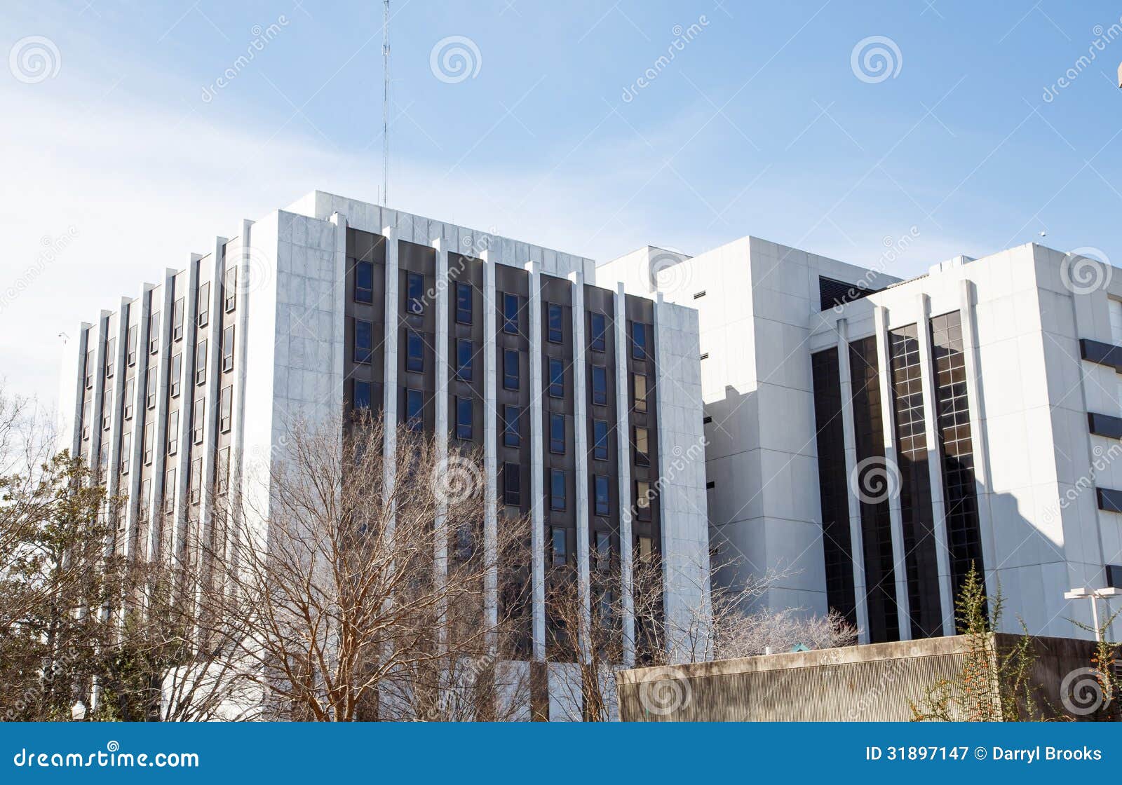 Marble and Black Glass Building Stock Image - Image of architecture ...