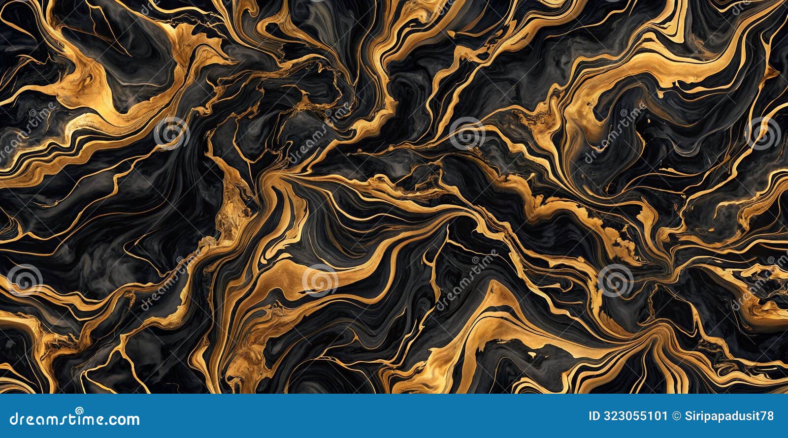 Marble Black and Gold Abstract Background Seamless Pattern Repeating ...