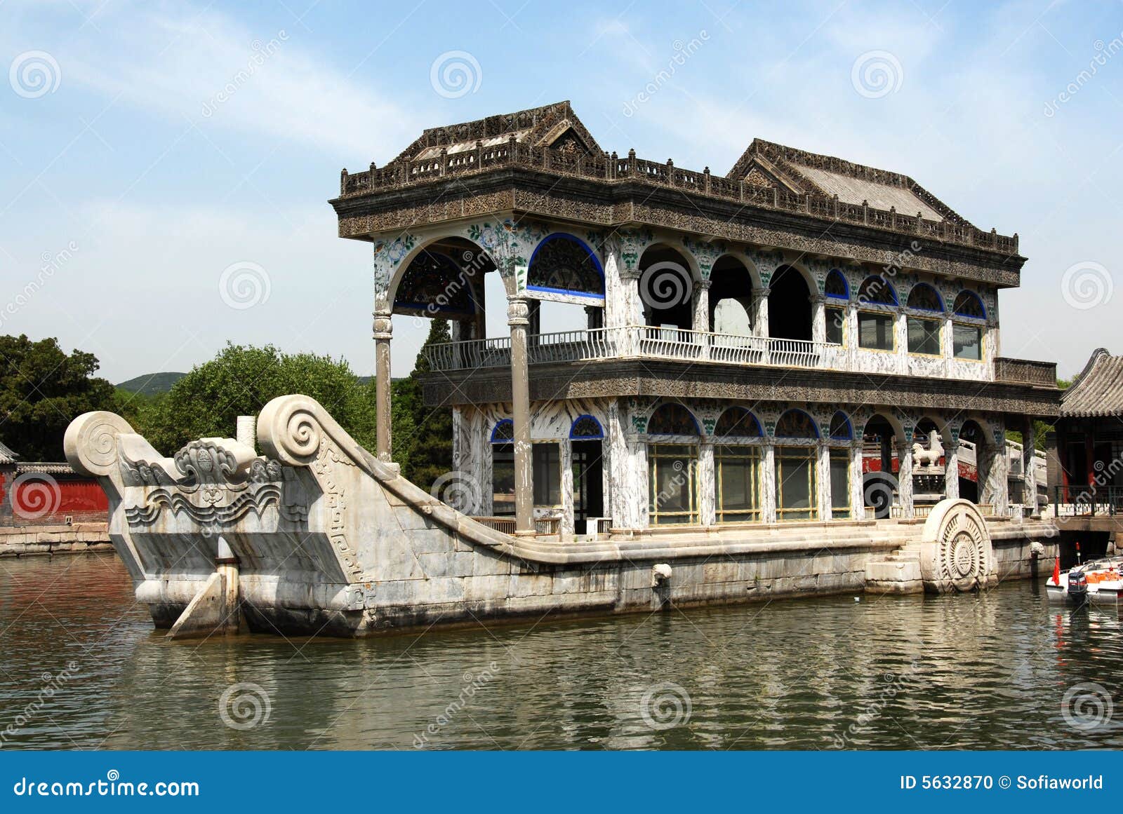Marble boat stock photo. Image of built, roof, column - 5632870
