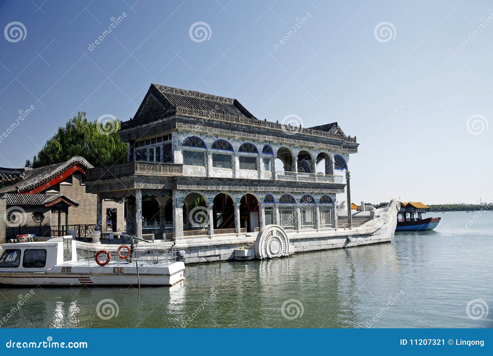 Marble Boat in Summer Palace Stock Image - Image of dynasty, bright ...