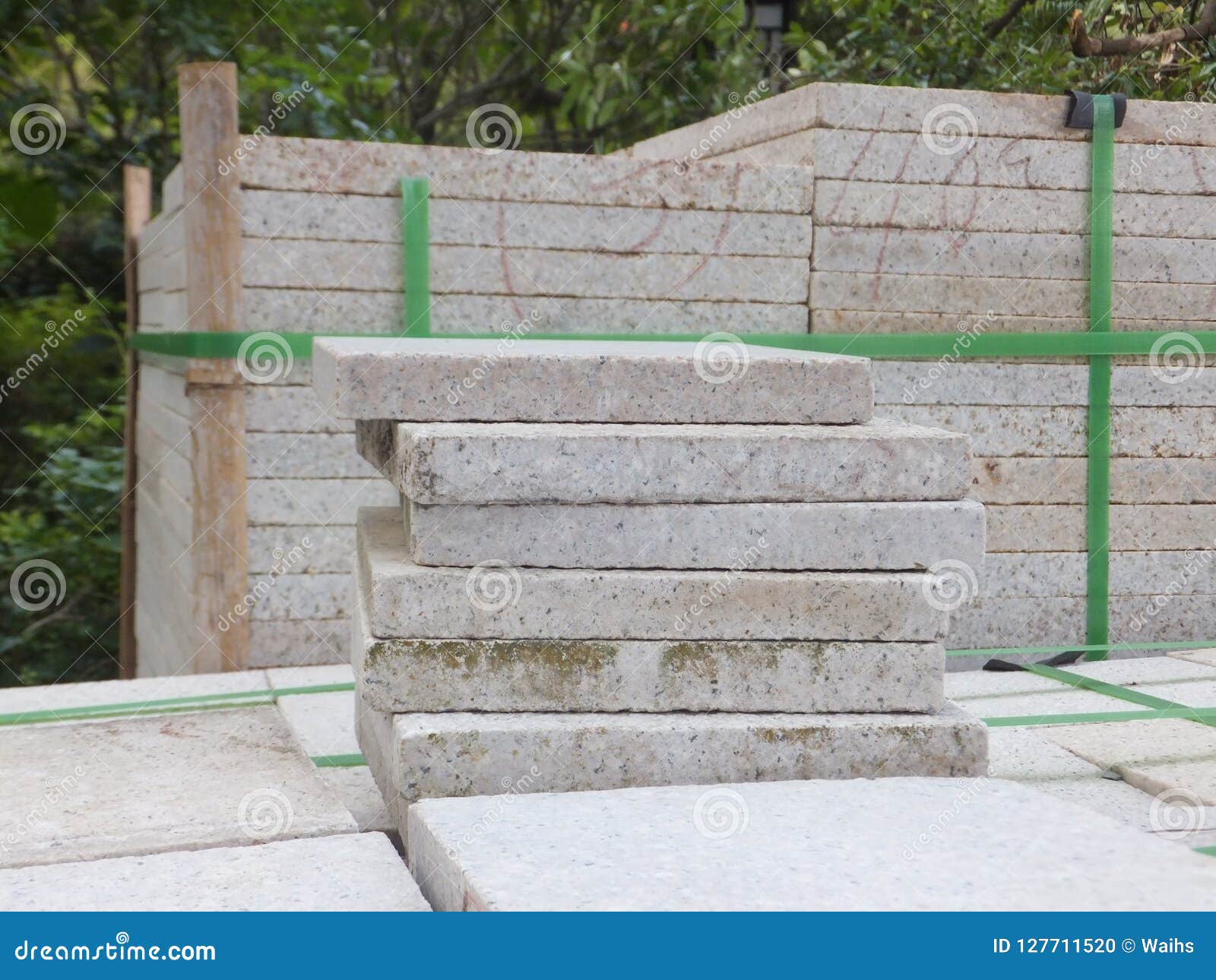 Marble Bricks, Building Materials, Stacked Together. Stock Photo ...