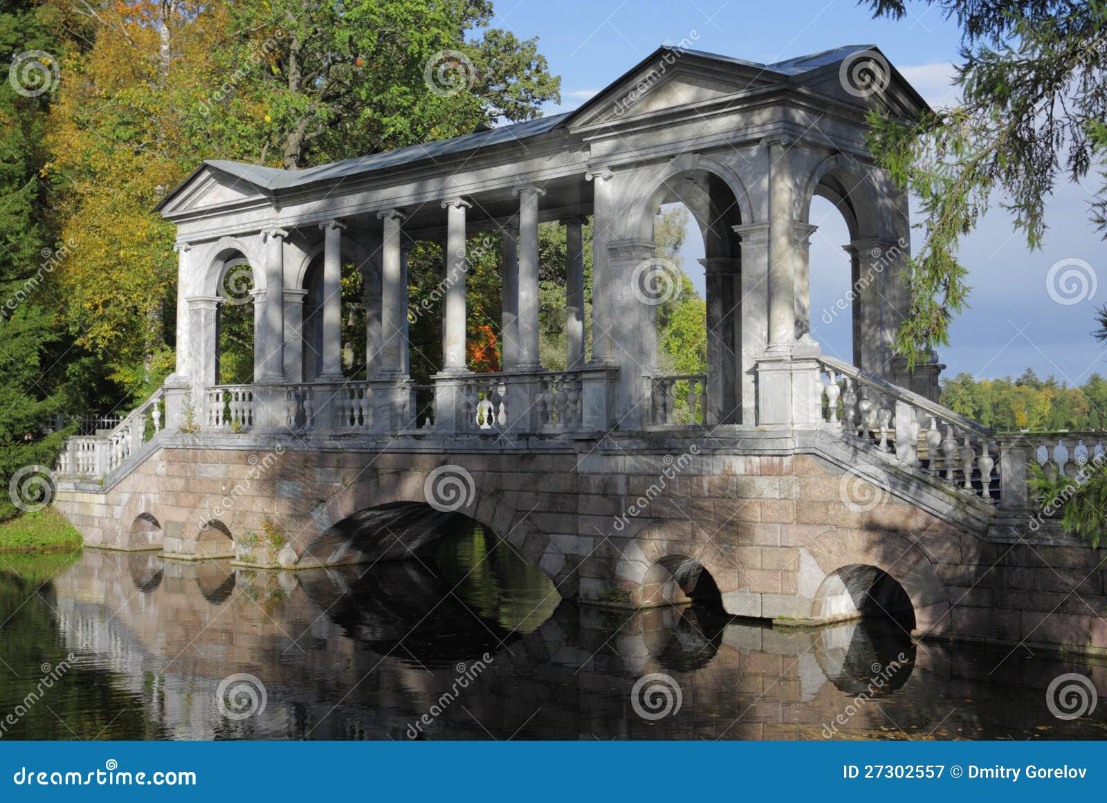 The Marble Bridge stock image. Image of marble, tsarskoye - 27302557