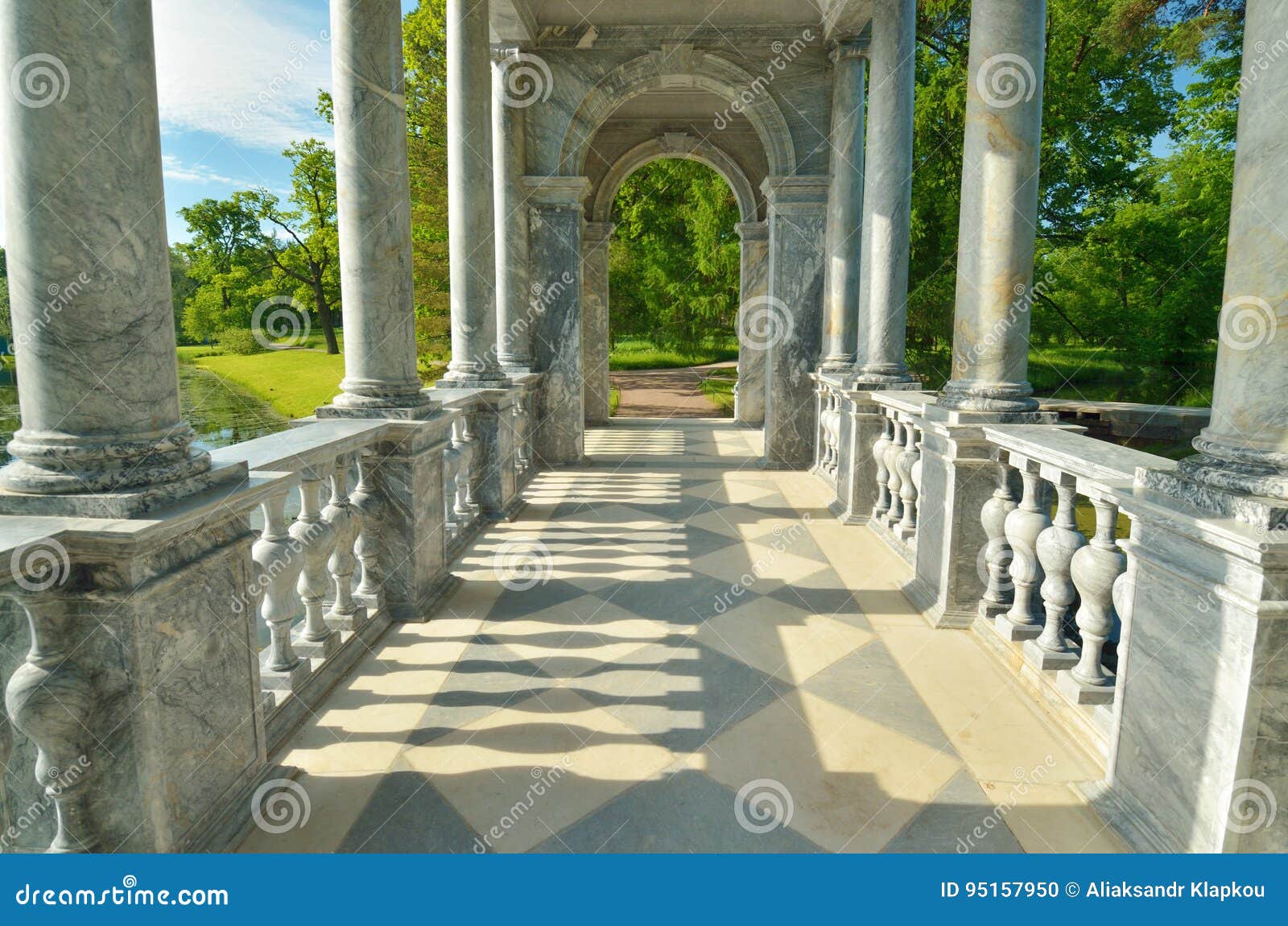 Marble bridge on the lake. stock photo. Image of lake - 95157950