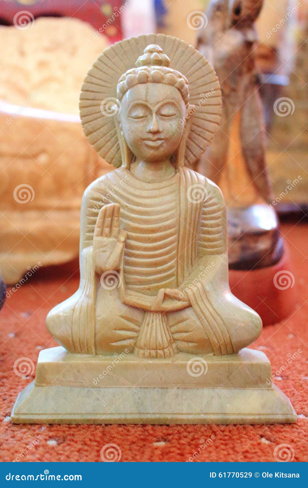 Marble buddha statue stock image. Image of statue, temple - 61770529