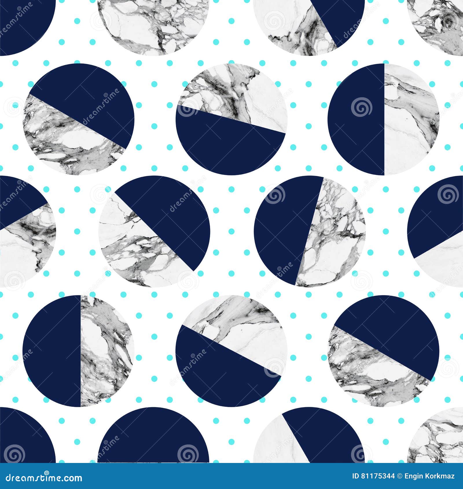 Marble Circles Seamless Pattern Stock Illustration - Illustration of ...