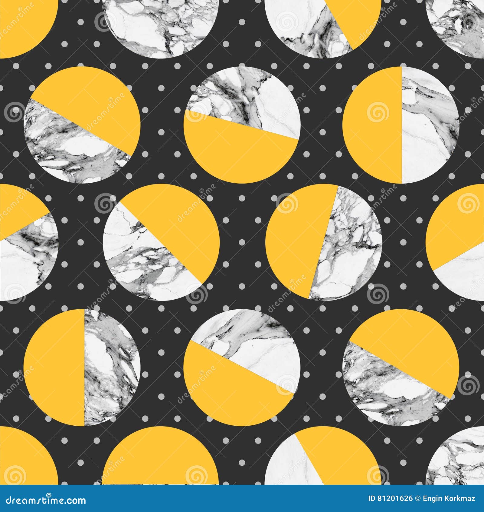Marble Circles Seamless Pattern Stock Illustration - Illustration of ...