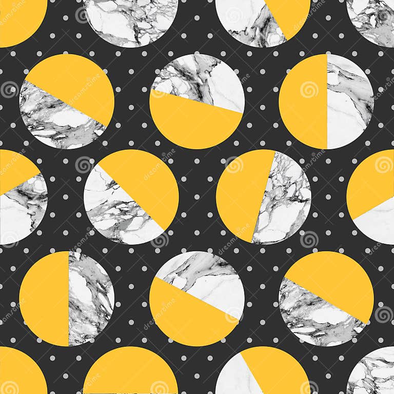Marble Circles Seamless Pattern Stock Illustration - Illustration of ...