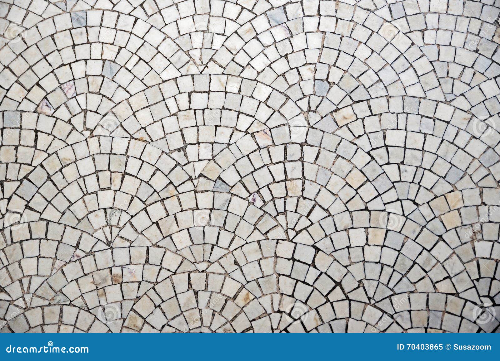 Marble Cobblestone Pavement with Curvature Stock Image - Image of ...