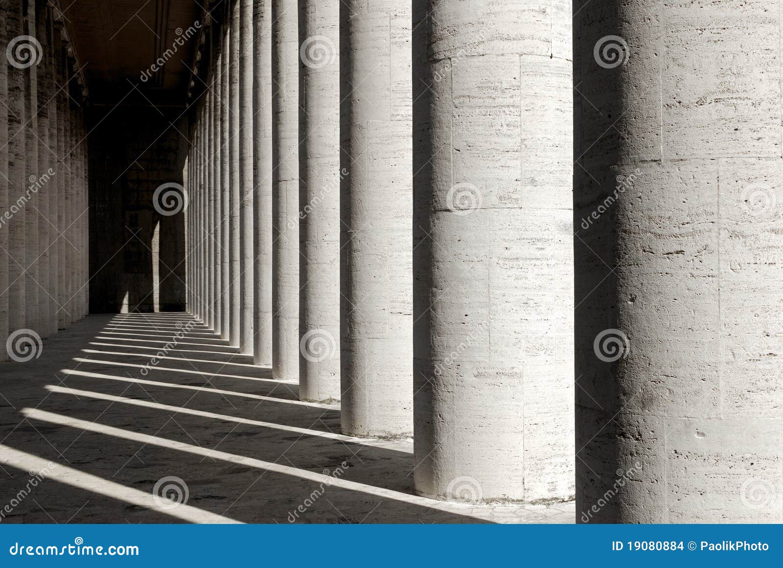 Marble Colonnade, Rome, Italy Stock Photo - Image of columns ...