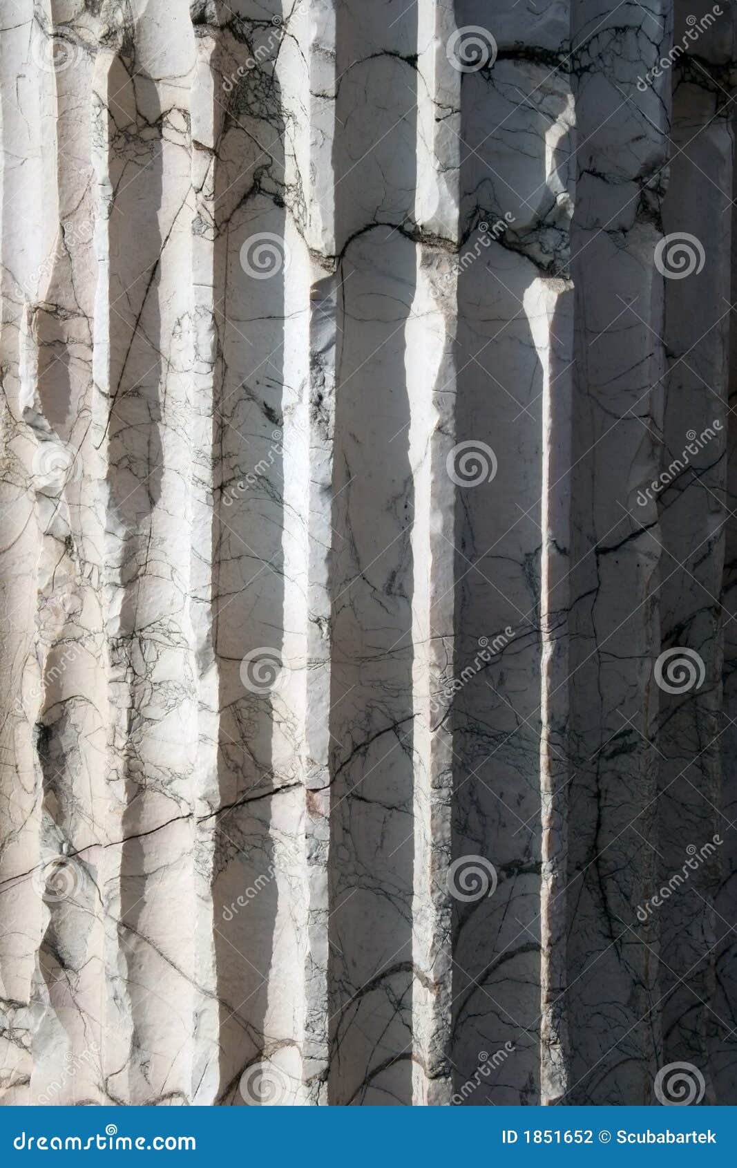 Marble Column Caryatid Isolated On A White Background. Ancient Greek ...