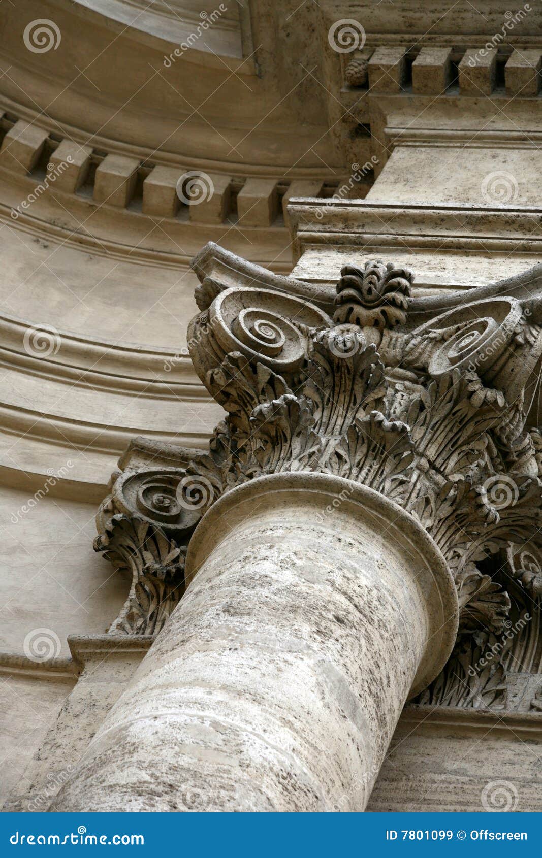 Marble column stock image. Image of ancient, antique, ornate - 7801099