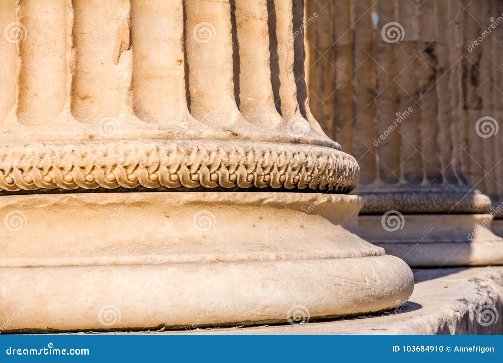 Marble Column Base, the Erechtheion, Athens Editorial Image - Image of ...