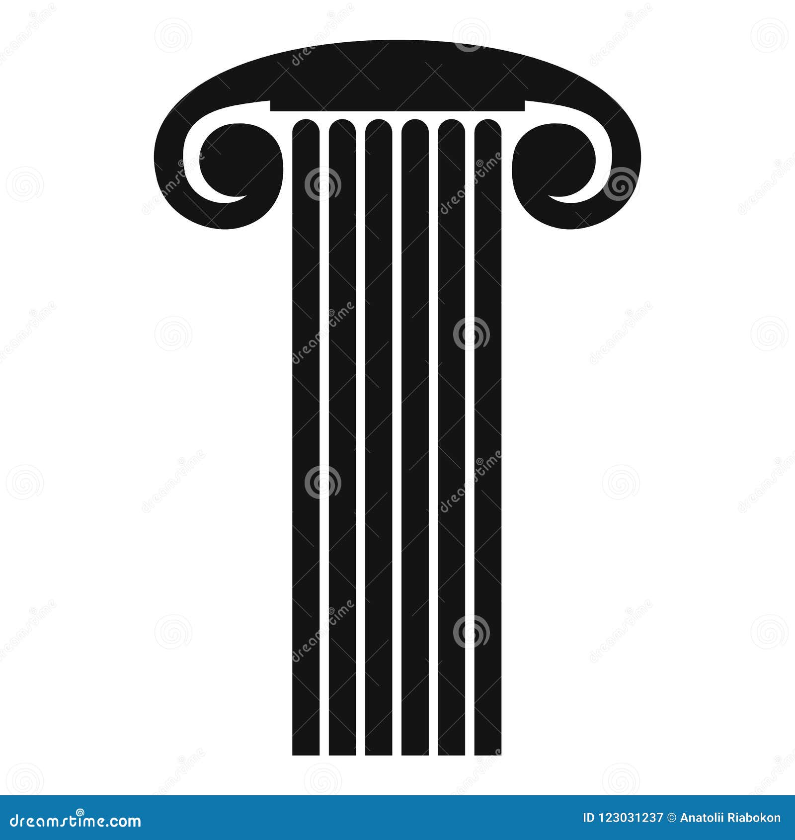 Marble Column Icon, Simple Style. Stock Illustration - Illustration of ...