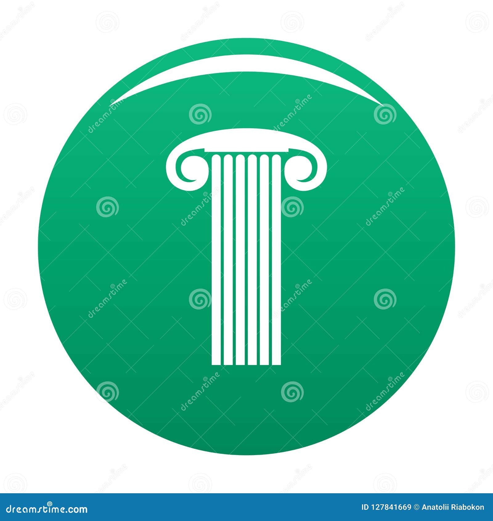 Marble Column Icon Vector Green Stock Vector - Illustration of marble ...