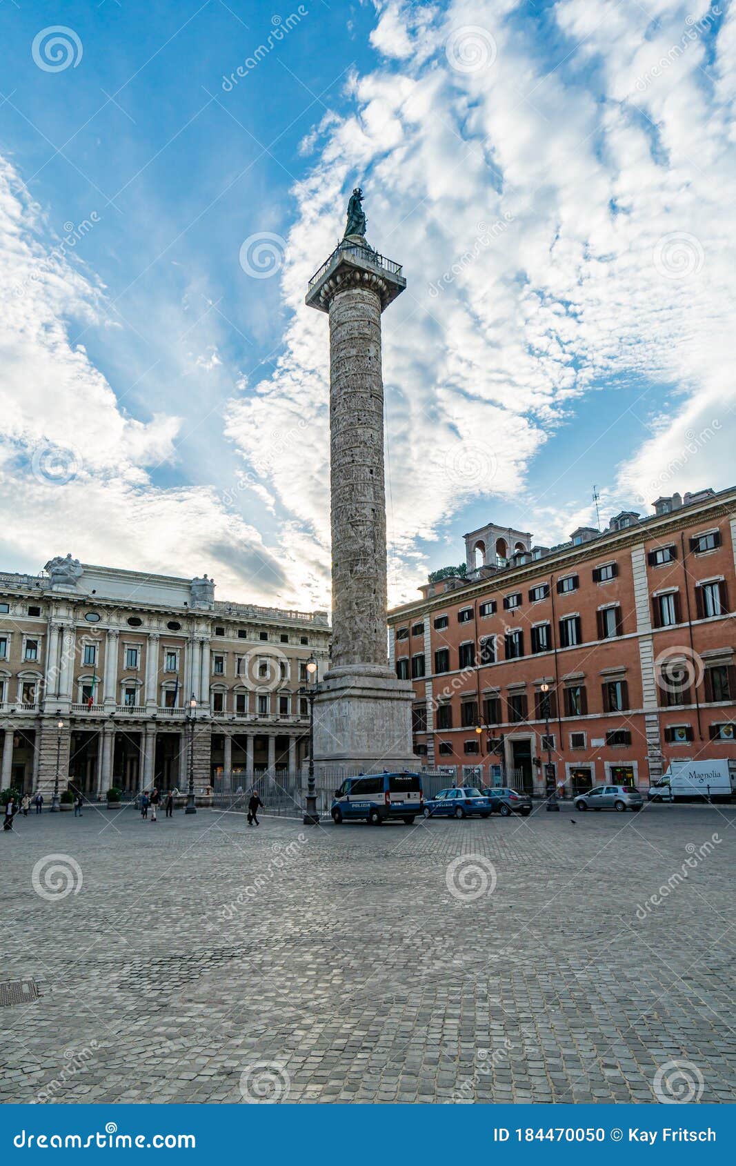 Marble Column of Marcus Aurelius in Rome, Italy Editorial Image - Image ...
