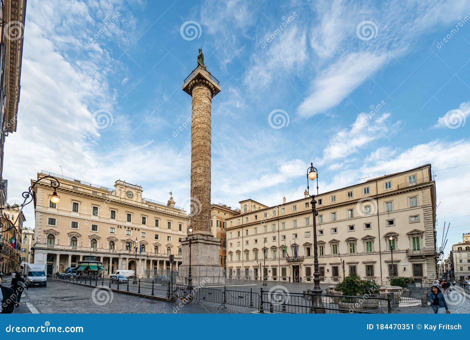 Marble Column of Marcus Aurelius in Rome, Italy Editorial Photo - Image ...