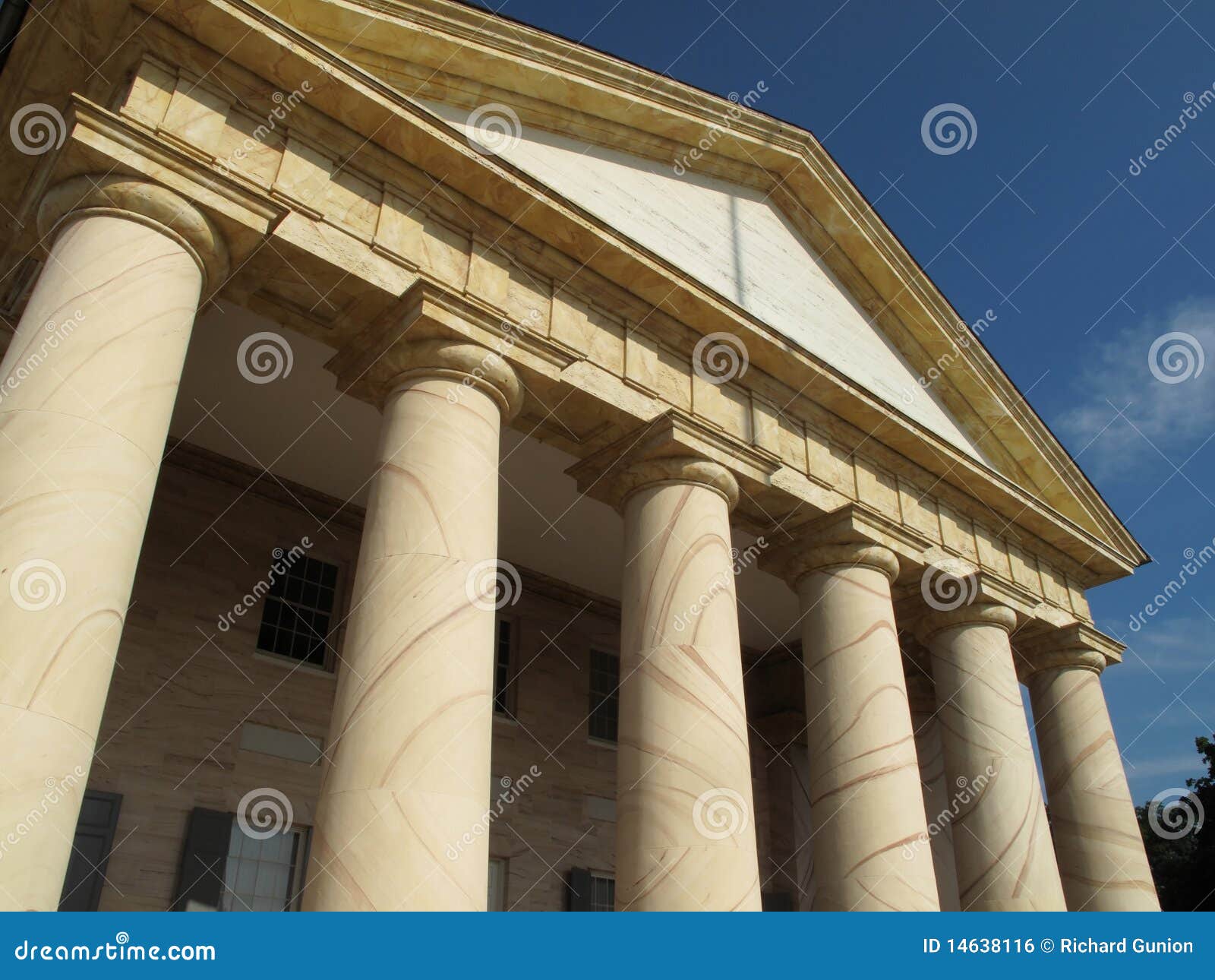 Marble Columned Mansion stock photo. Image of arlington - 14638116