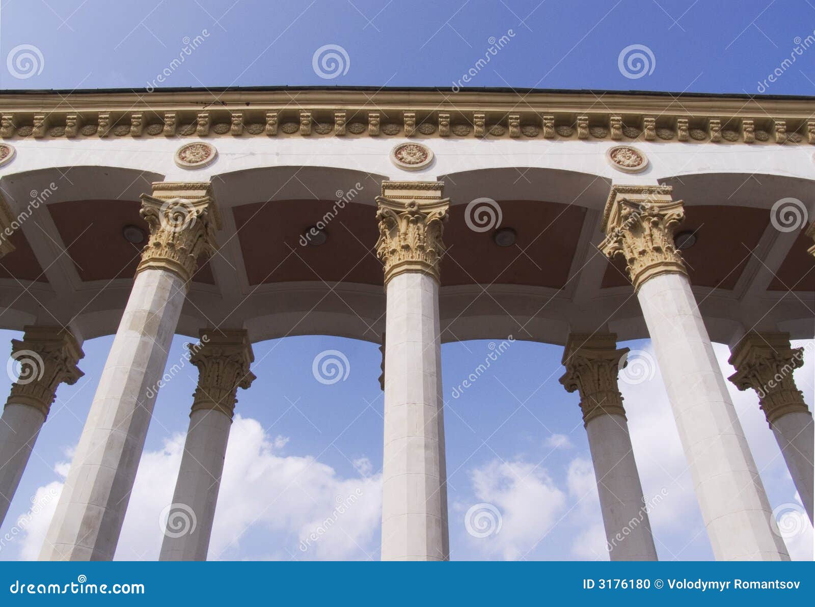 Marble columns stock photo. Image of line, ornament, architecture - 3176180