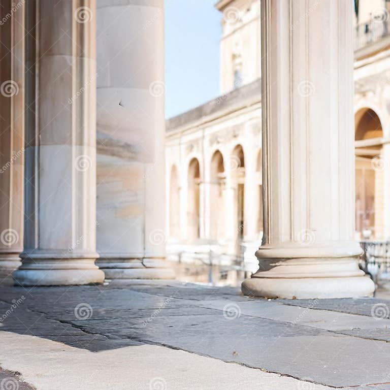 Marble Columns in Neo-renaissance Style, AI Generated Stock ...