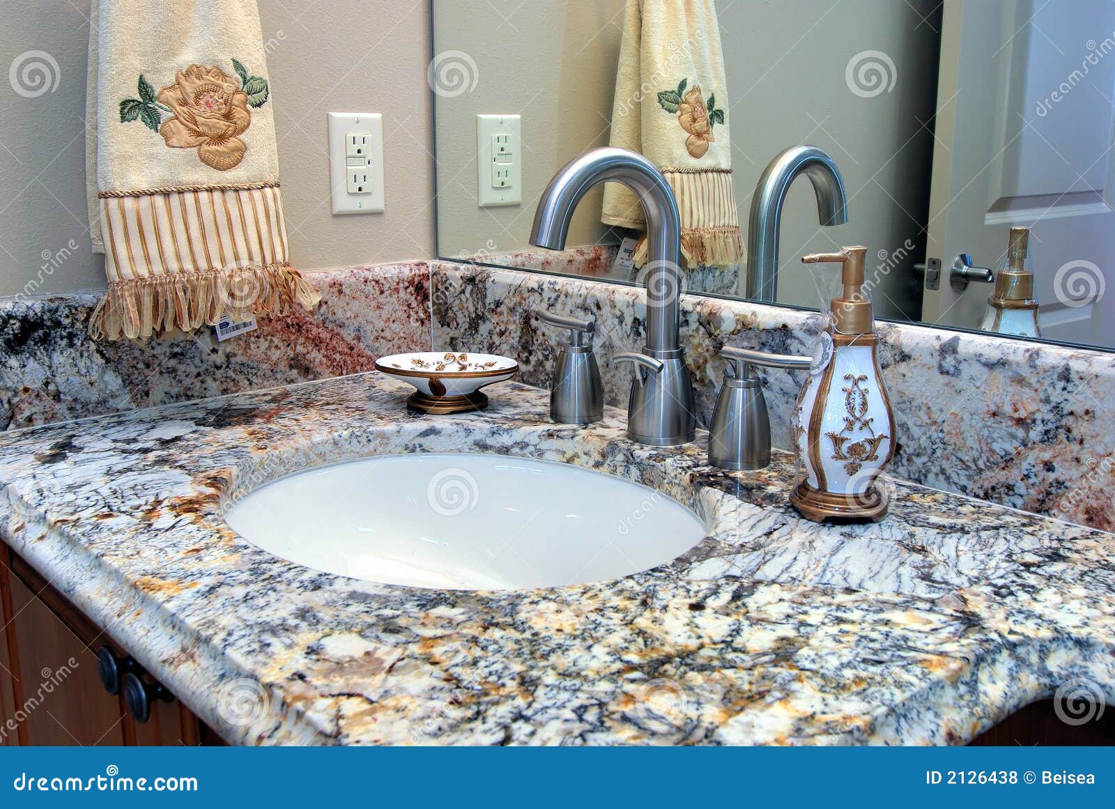 Marble Counter stock photo. Image of wood, luxury, sink - 2126438