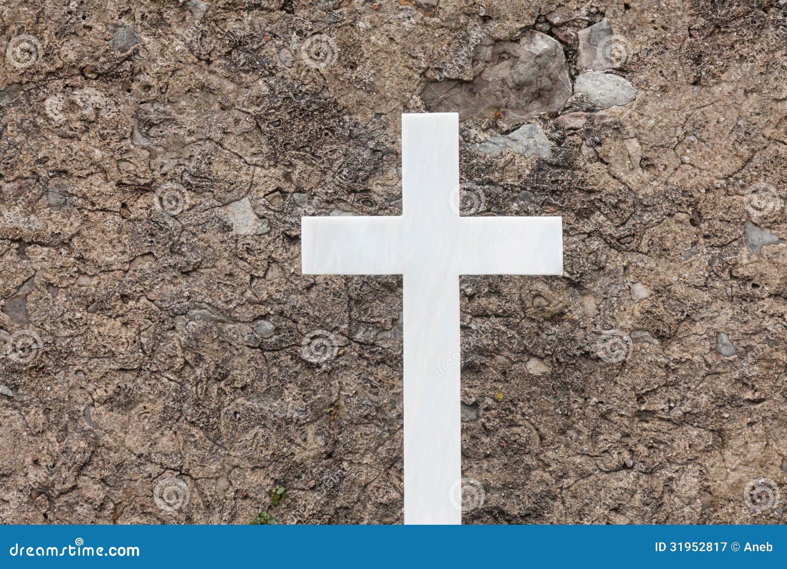 Marble Cross In The Cemetery Royalty-Free Stock Image | CartoonDealer ...