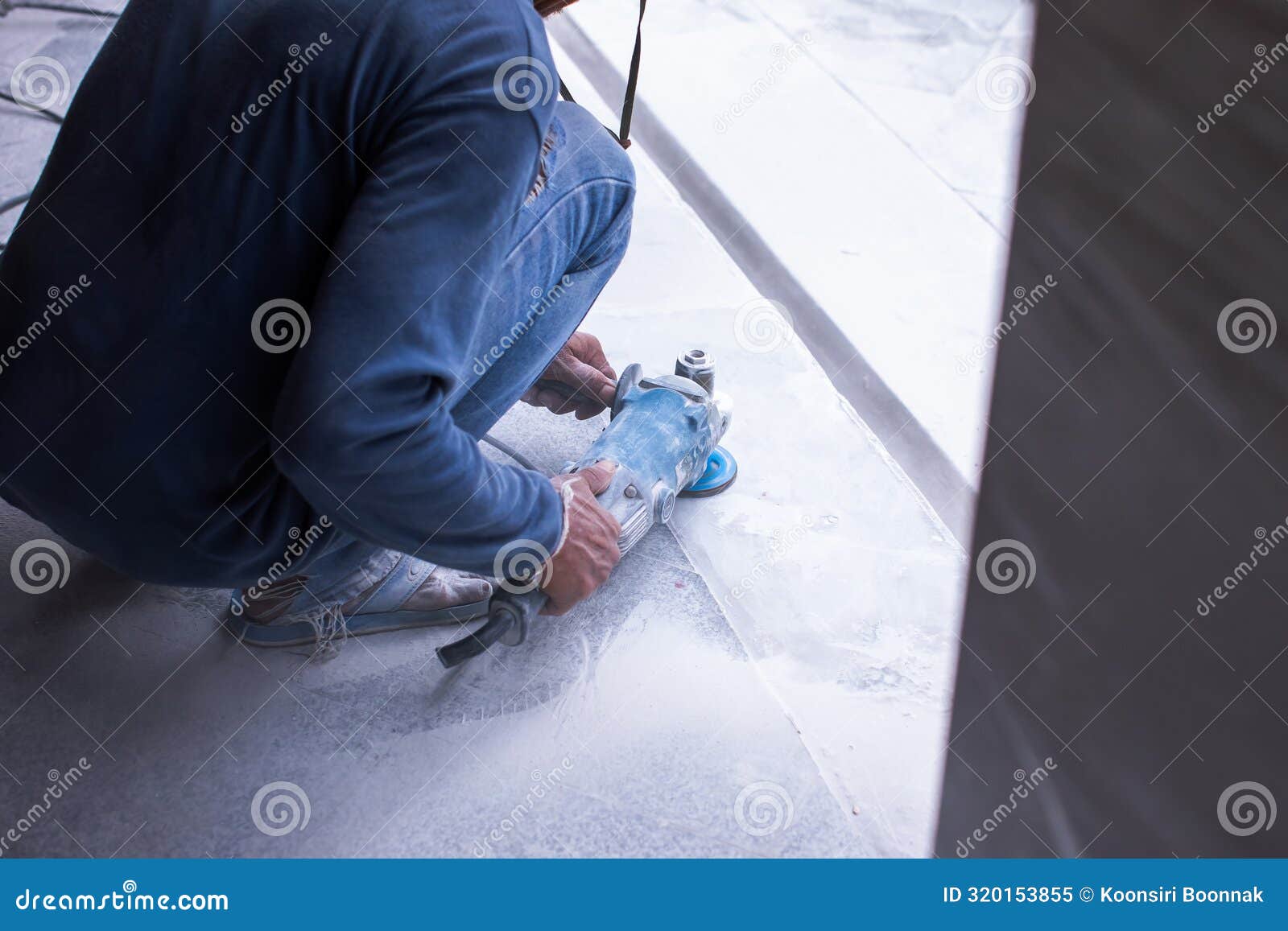 Marble Cutting with Grinding Cutter. Grind Granite To a Smooth Surface ...