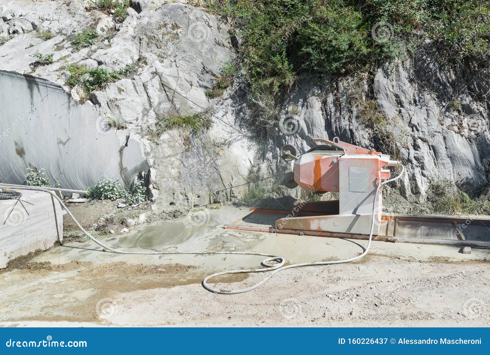 Marble cutting machine stock image. Image of diamond - 160226437