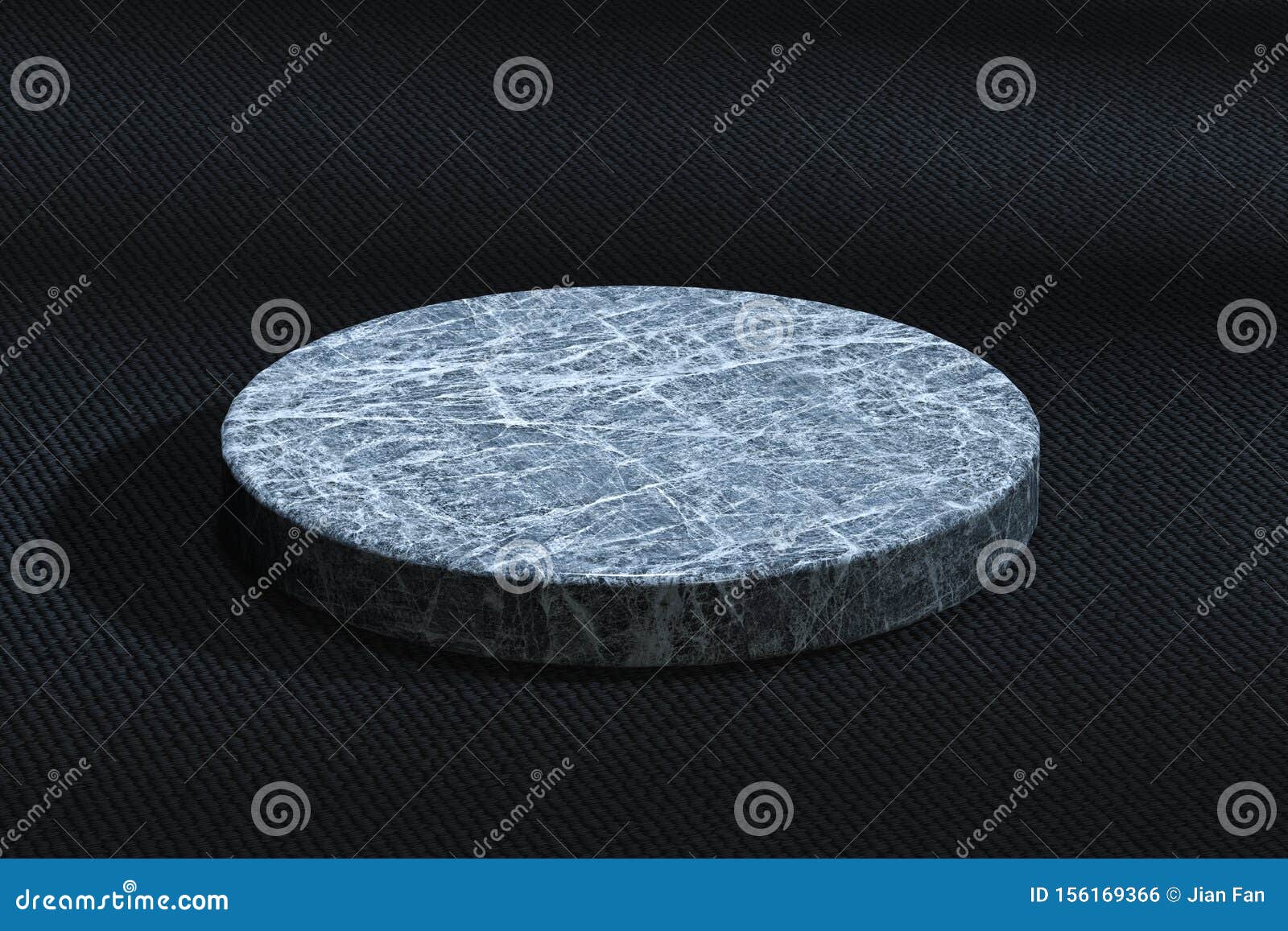 The Marble Cylinder Platform in the Dark Room, 3d Rendering Stock ...